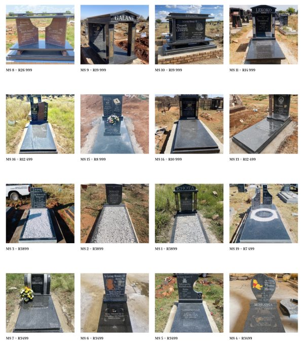 Pretoria Tombstones For Sale – TombstoneDirect.co.za